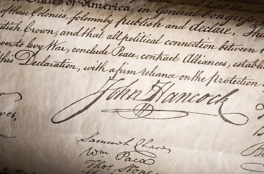 Who Was the First to Sign the Declaration of Independence? - WorldAtlas.com