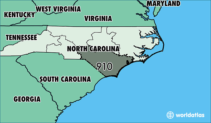 North Carolina Area Code Map - Maps For You North Carolina Area Code Map - Maps For You