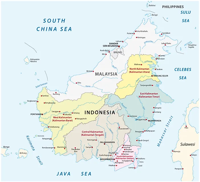 Which Countries Share the Island of Borneo? - WorldAtlas.com