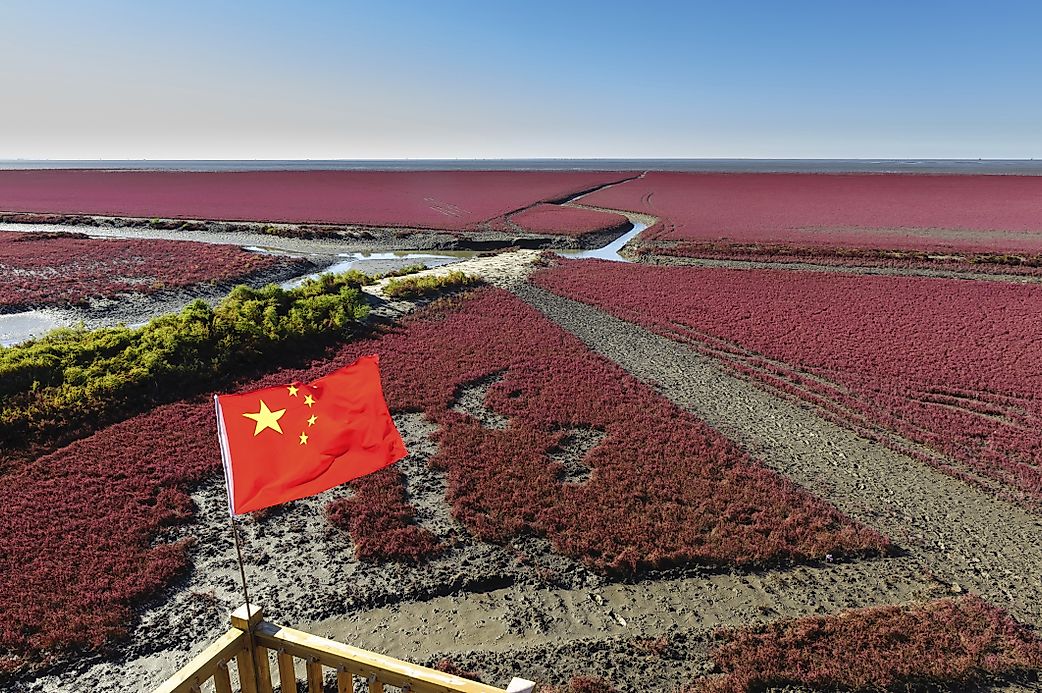 Panjin Red Beach, China, Unique Places In The World - WorldAtlas.com