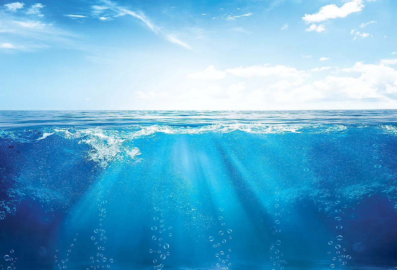 The Different Causes Behind Sky and Oceans' Shared Blue Color