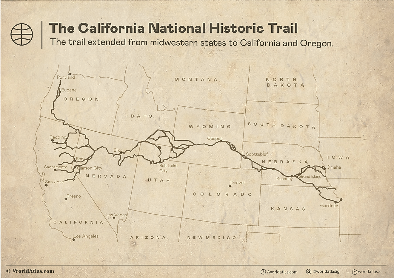 Map Of The California Trail