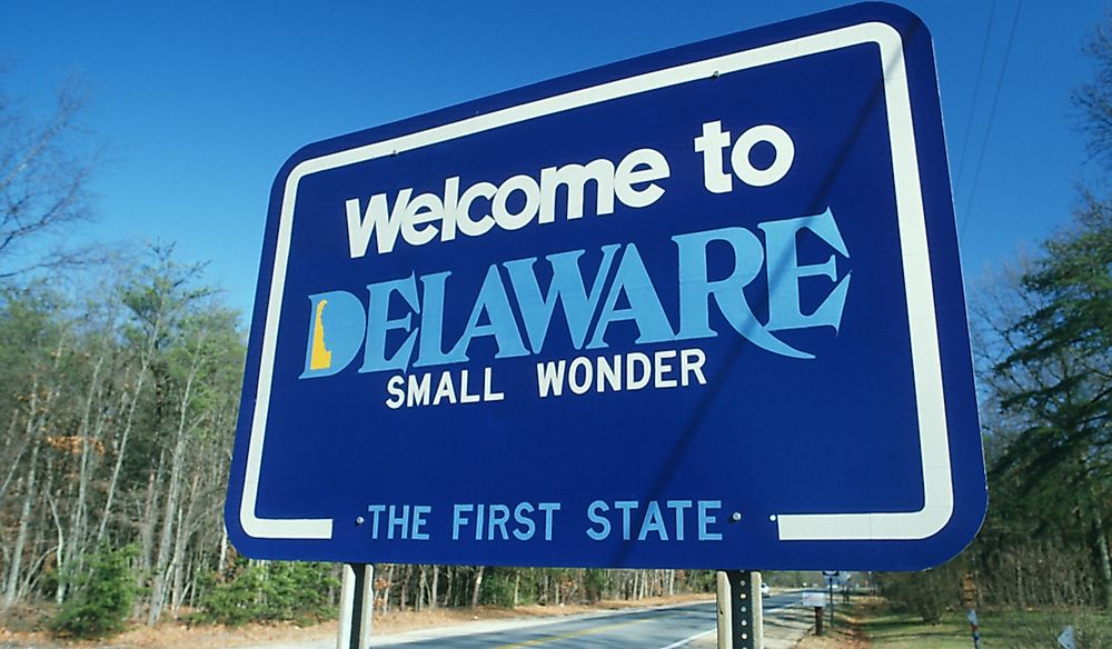 Which States Border Delaware?
