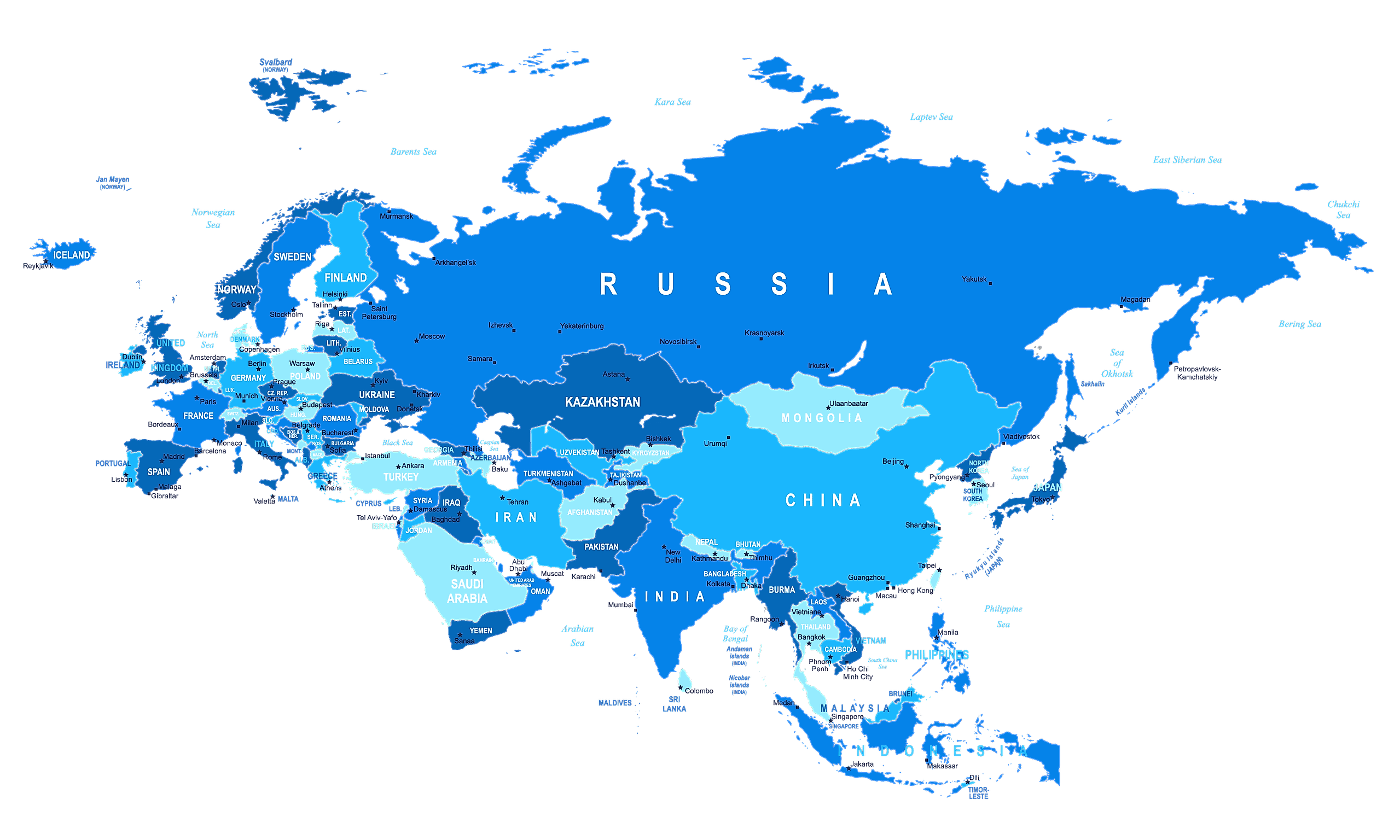Europe Asia Map