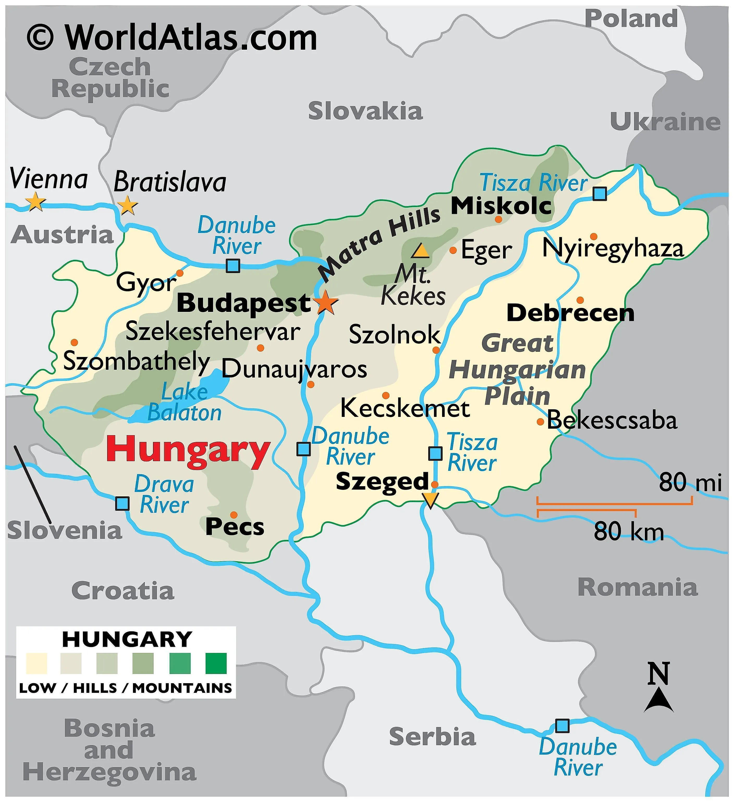 Erd Hungary Map