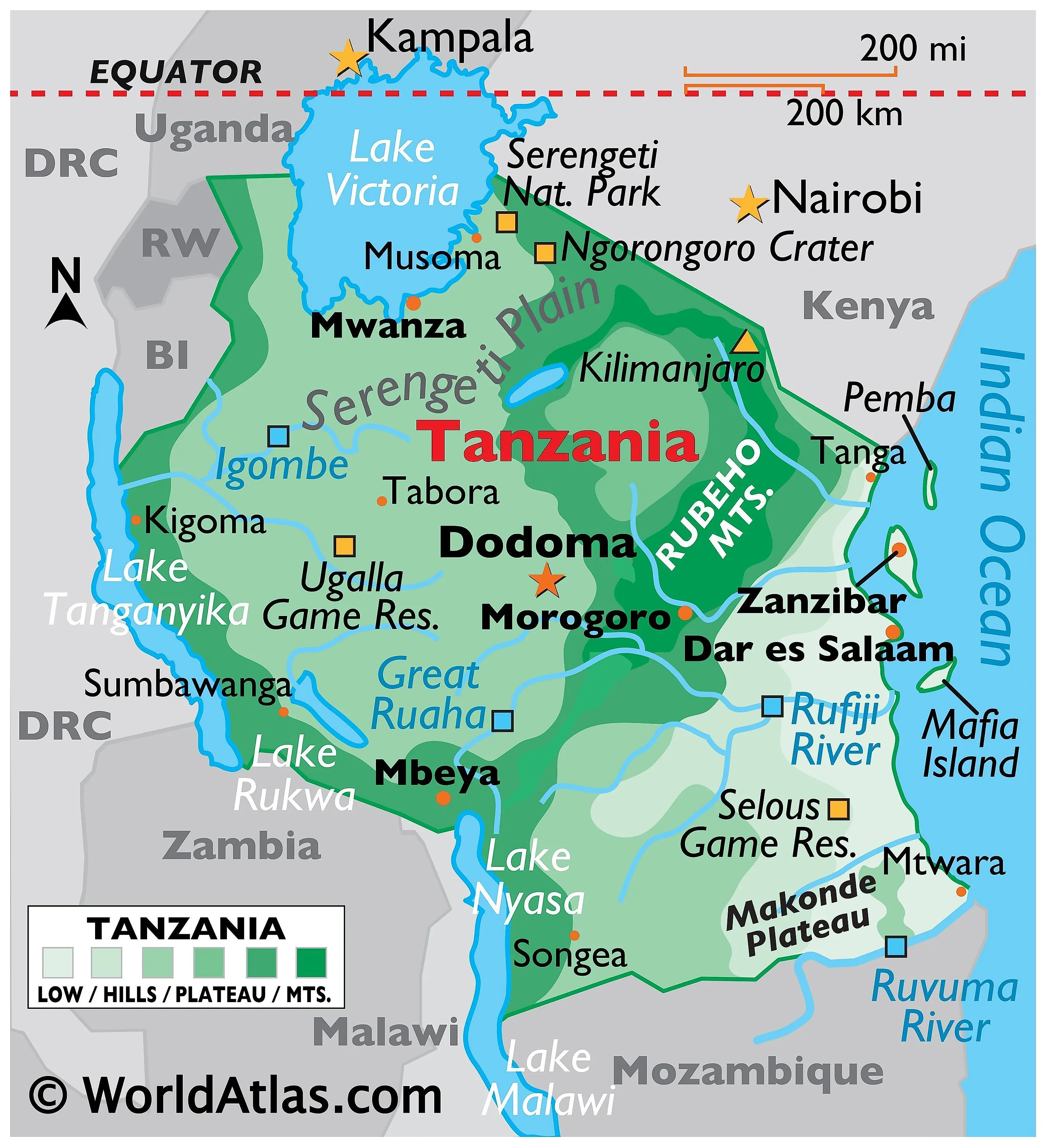 Map Of Zanzibar Africa