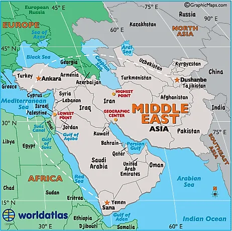 Elevation Map Of The Middle East - United States Map