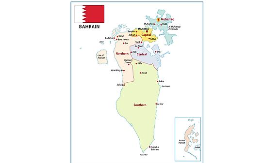 Bahrain Map / Geography of Bahrain / Map of Bahrain - Worldatlas.com
