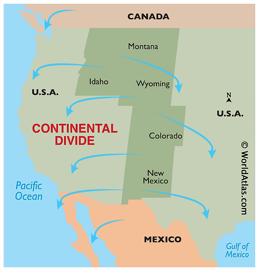 Continental Divide WorldAtlas