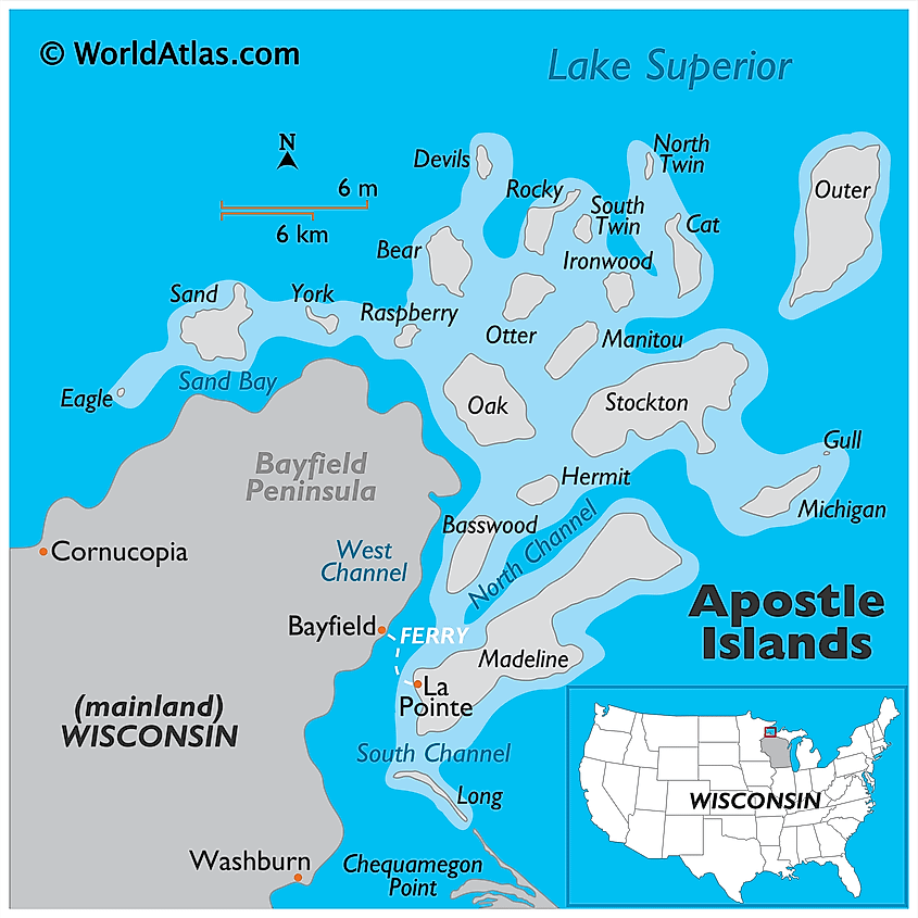 Apostle Islands WorldAtlas Apostle Islands WorldAtlas