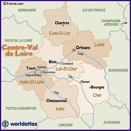 Loire Chateaux Tour Map
