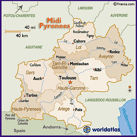 Midi Pyrenees Cities