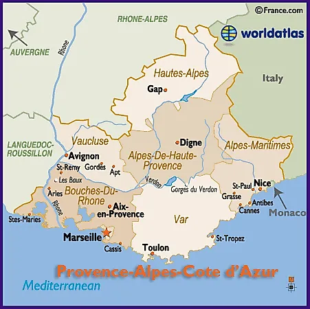 Cote Azur Map