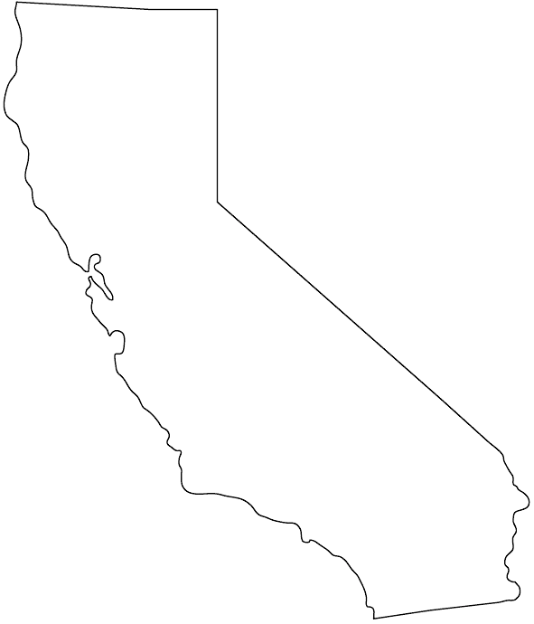 California State Map Outline Large
