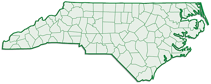 North Carolina County Map