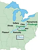 Ohio Map / Geography of Ohio/ Map of Ohio - Worldatlas.com