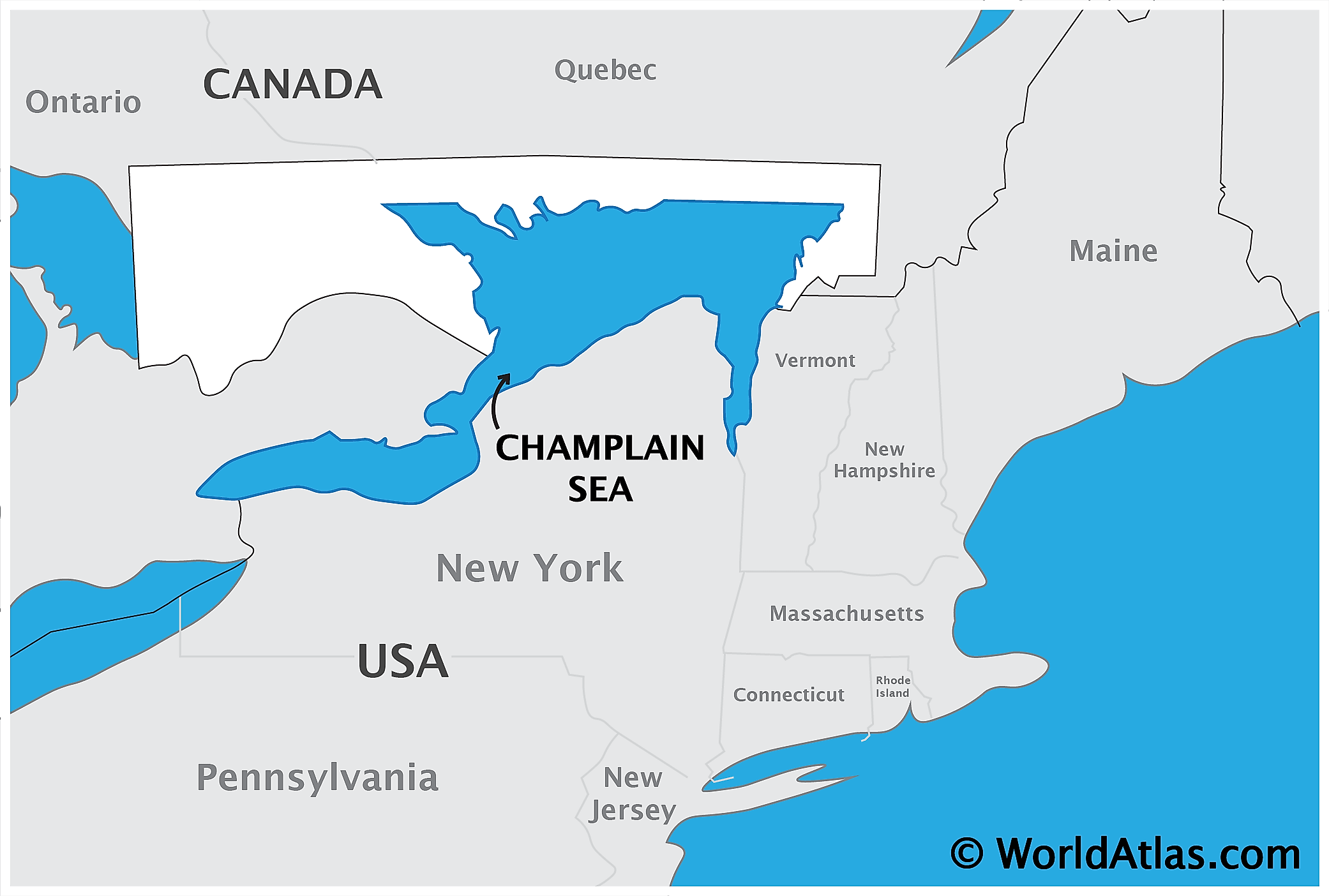 Champlain Sea WorldAtlas