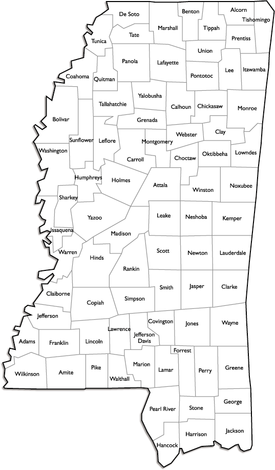Mississippi County Map Printable Mississippi County Map Printable